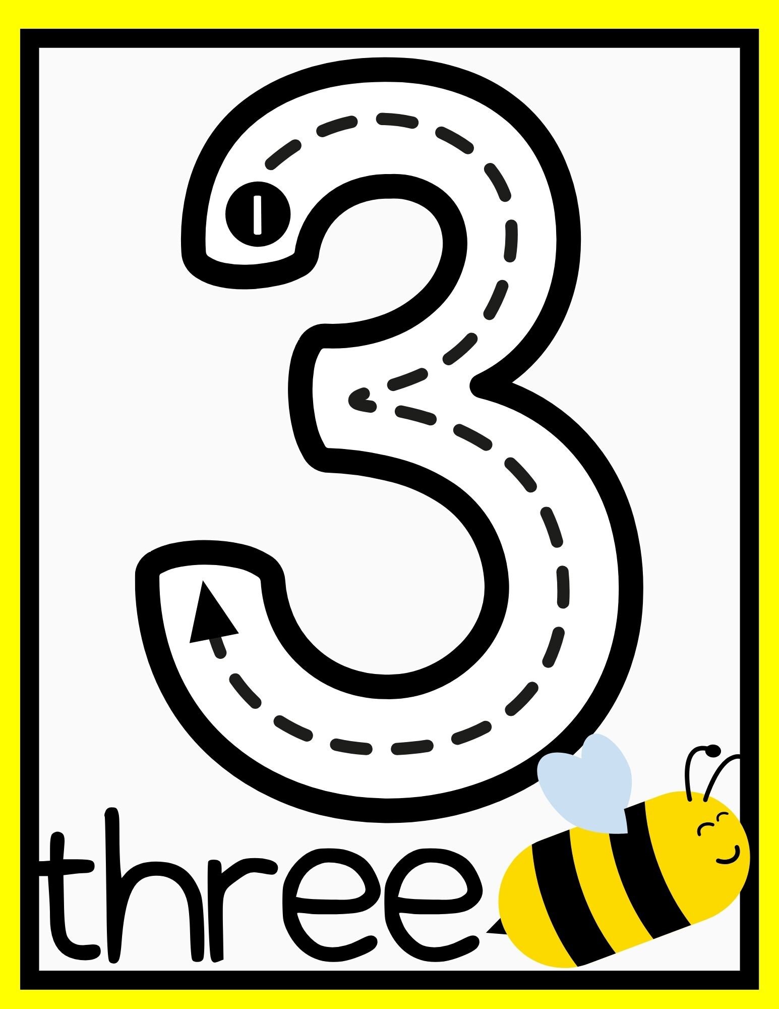 Bee Themed Number Poster Set - Etsy