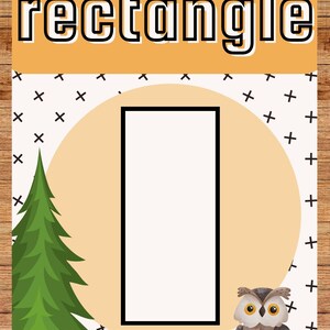 Woodland Themed 2D Shapes Poster Set - Etsy Canada