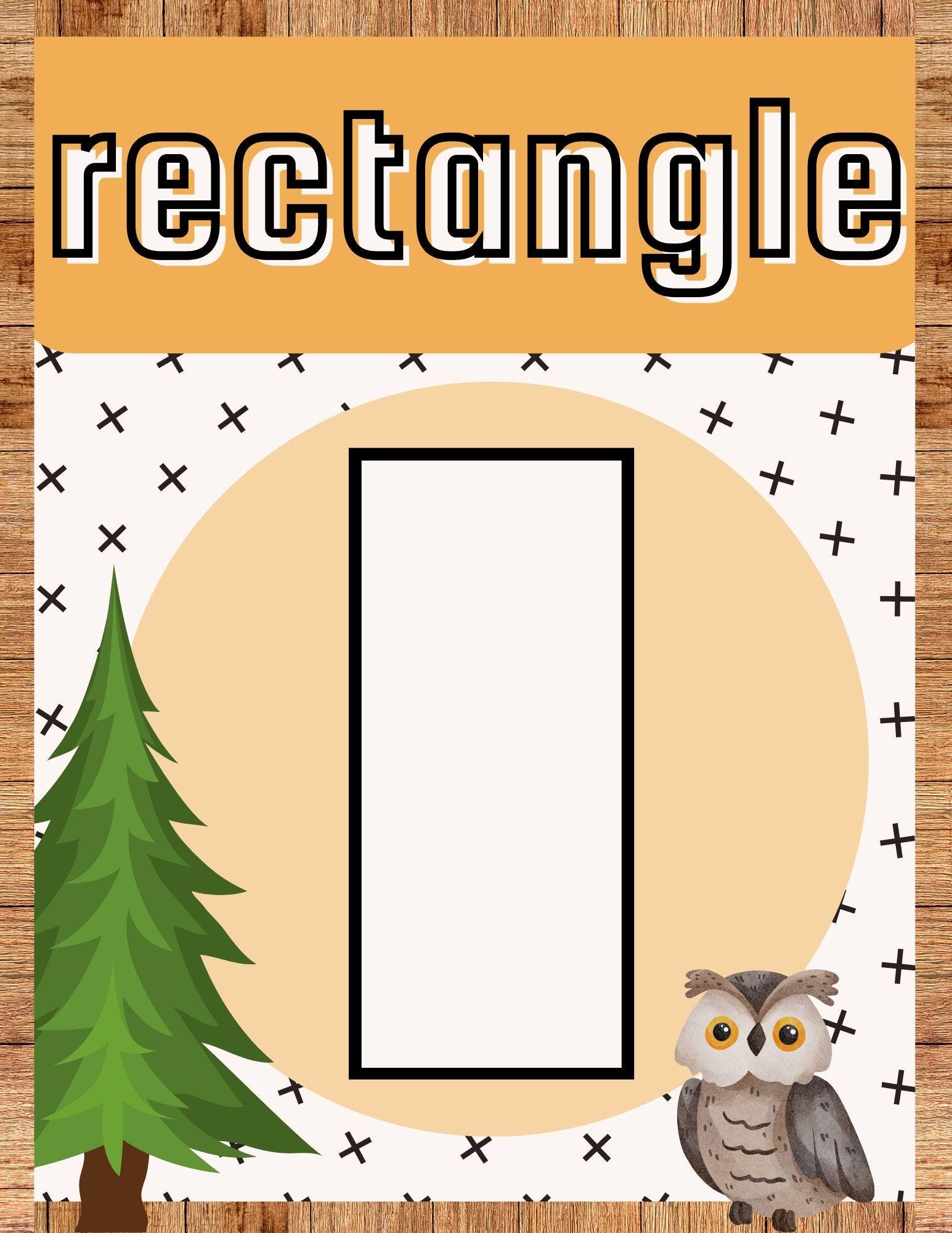 Woodland Themed 2D Shapes Poster Set - Etsy Canada