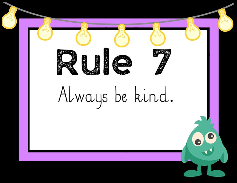 Monster Themed Classroom Rules - Etsy