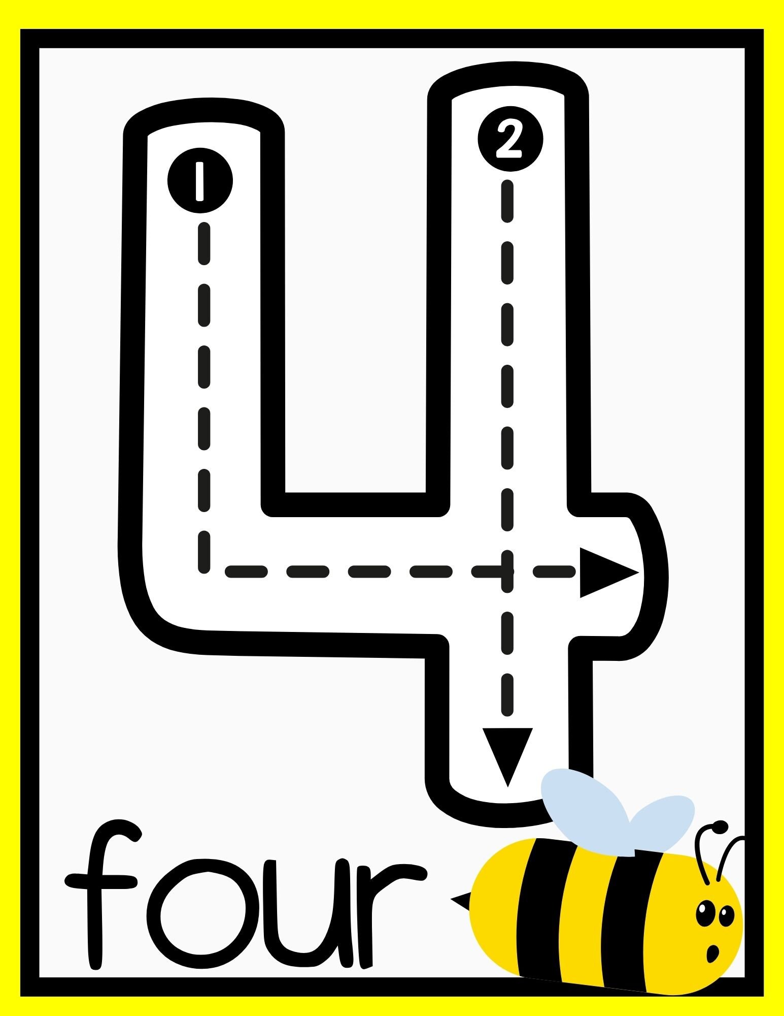 Bee Themed Number Poster Set - Etsy