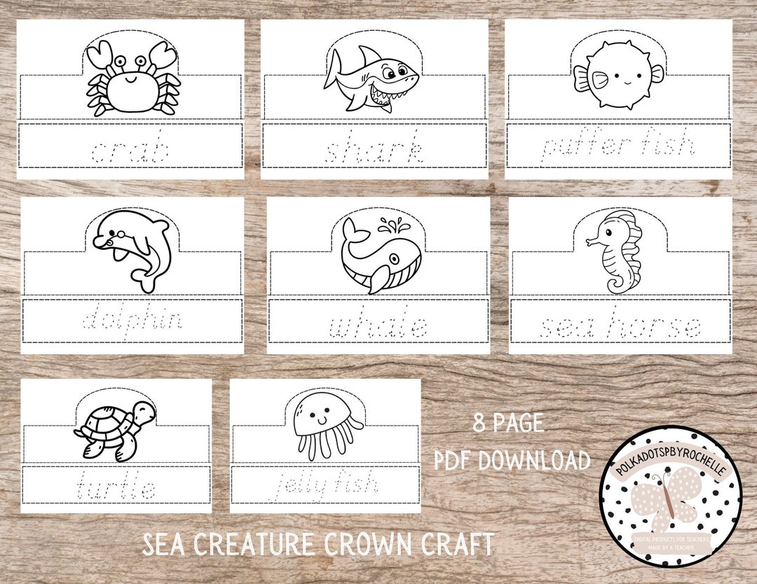 Sea Creature Crown Craft - Etsy