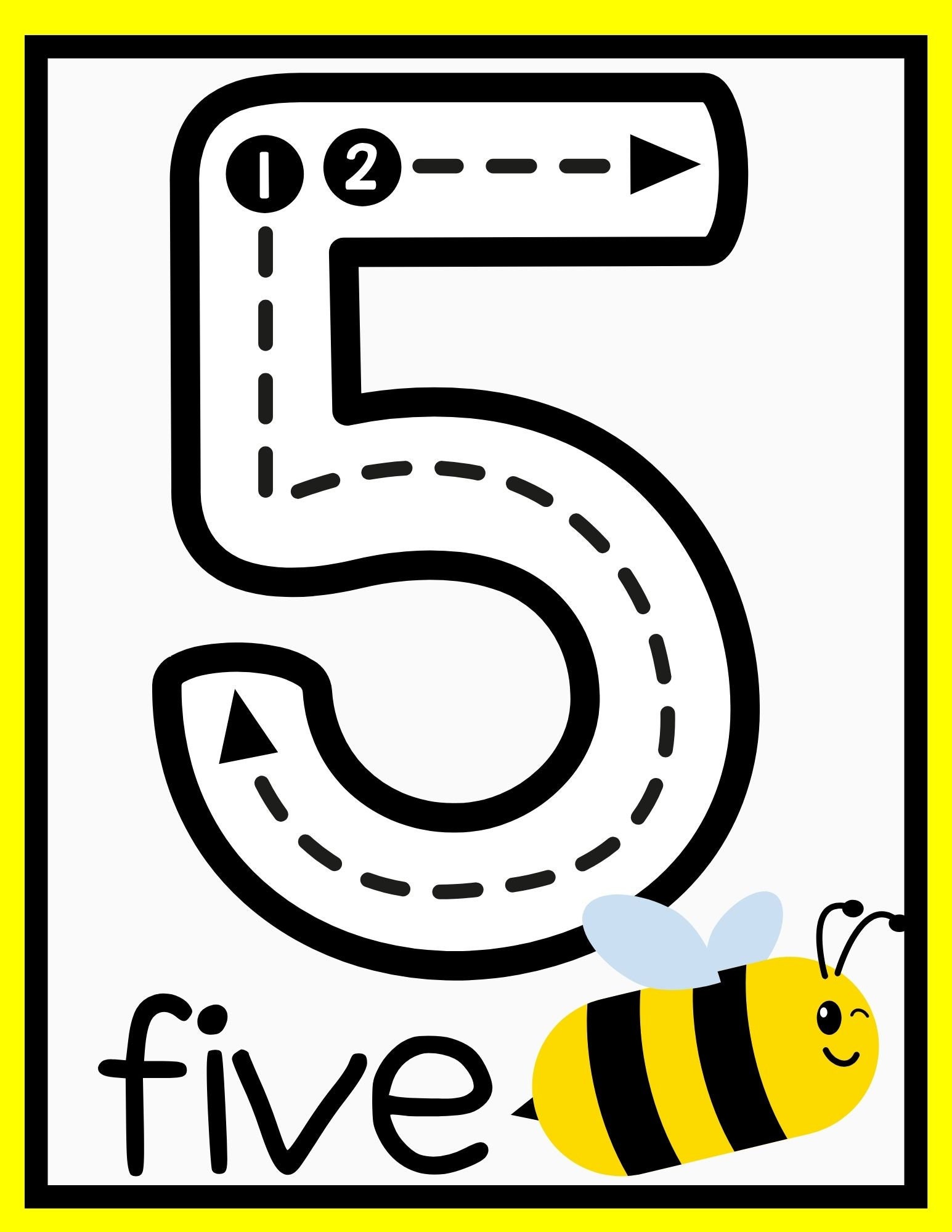 Bee Themed Number Poster Set - Etsy