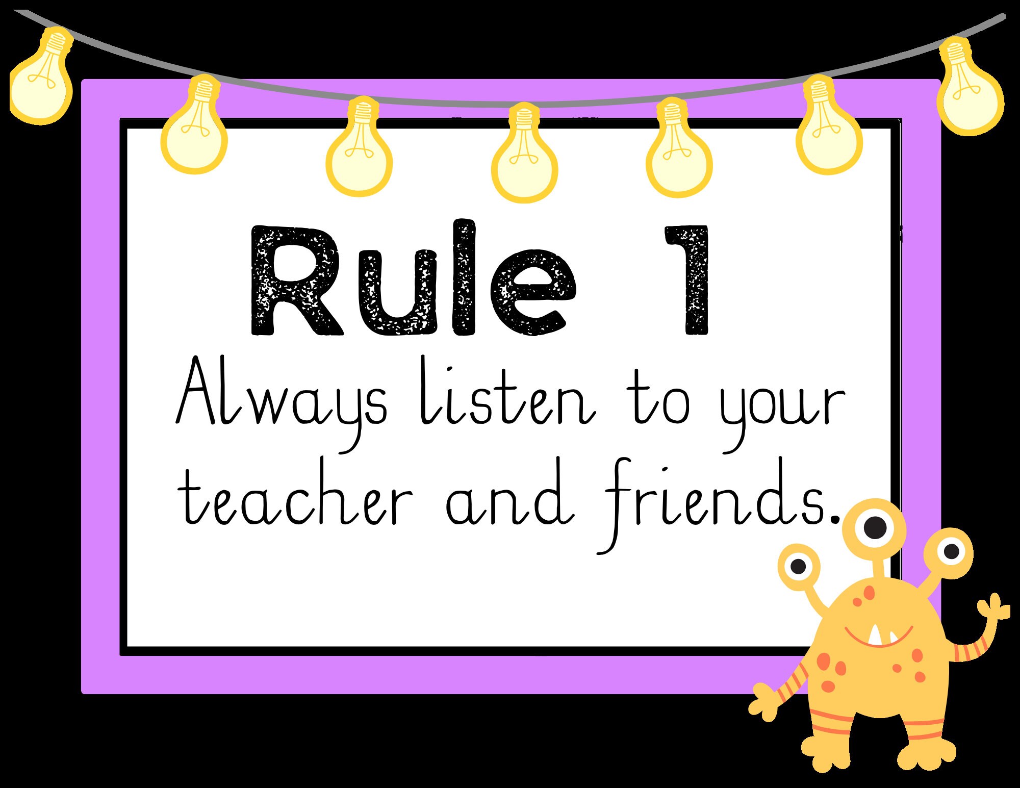 Monster Themed Classroom Rules - Etsy