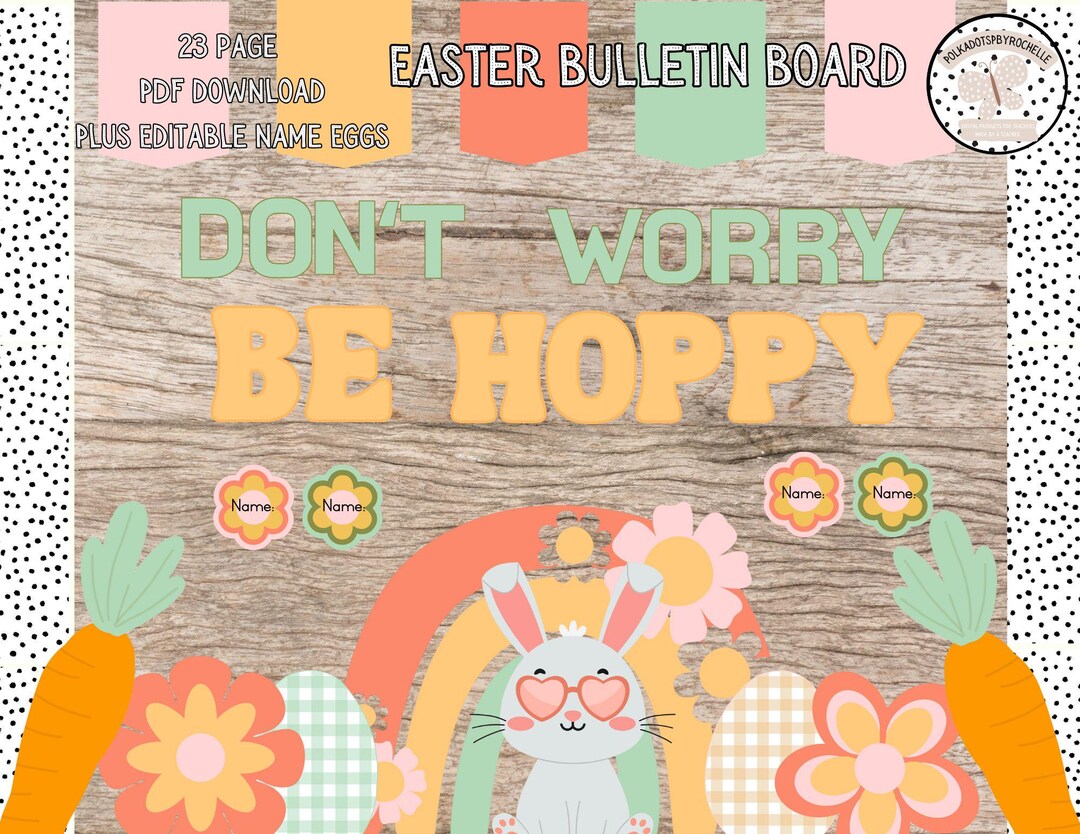 Retro Easter Bulletin Board Display - Etsy