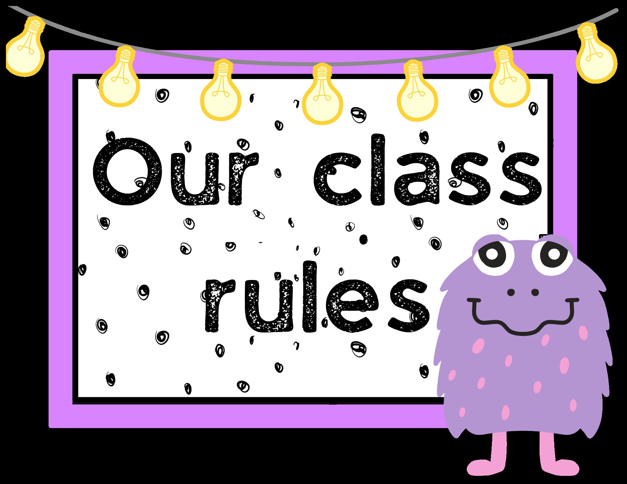 Monster Themed Classroom Rules - Etsy