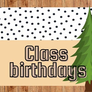 Woodland Themed Class Birthday Chart - Etsy