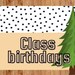 Woodland Themed Class Birthday Chart - Etsy