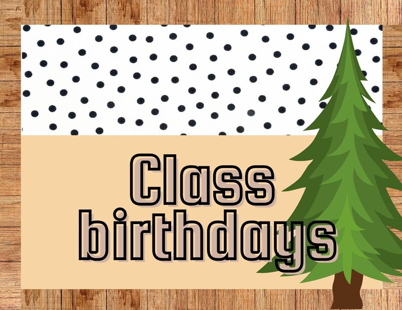 Woodland Themed Class Birthday Chart - Etsy