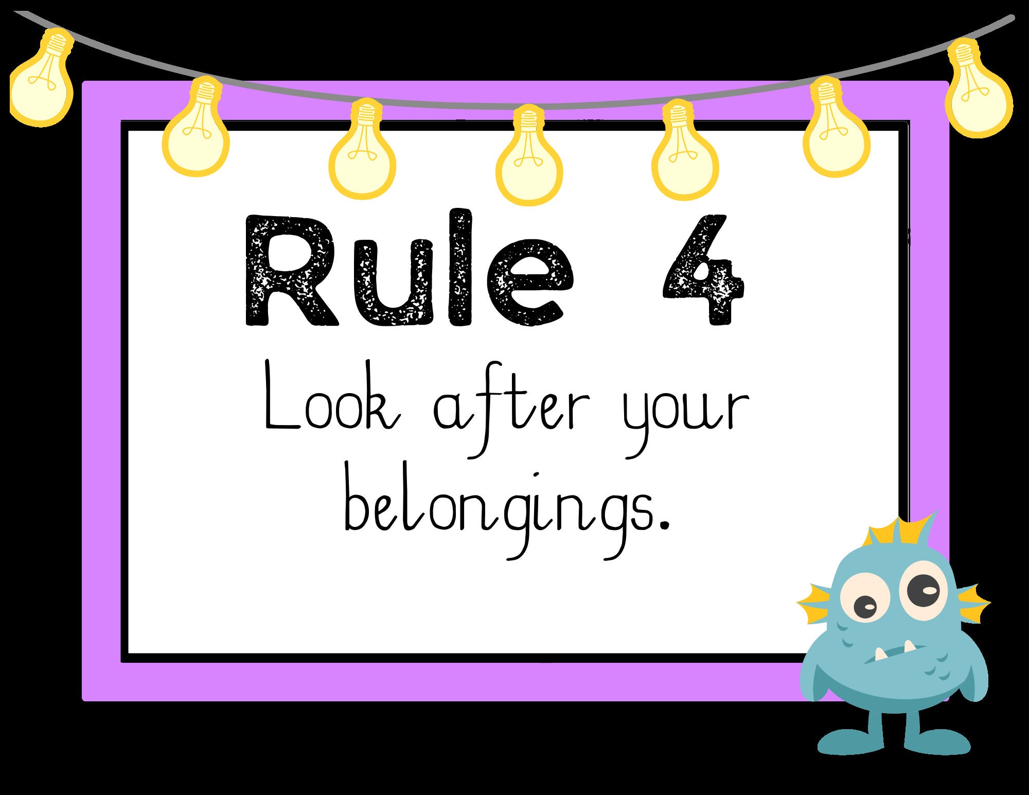 Monster Themed Classroom Rules - Etsy