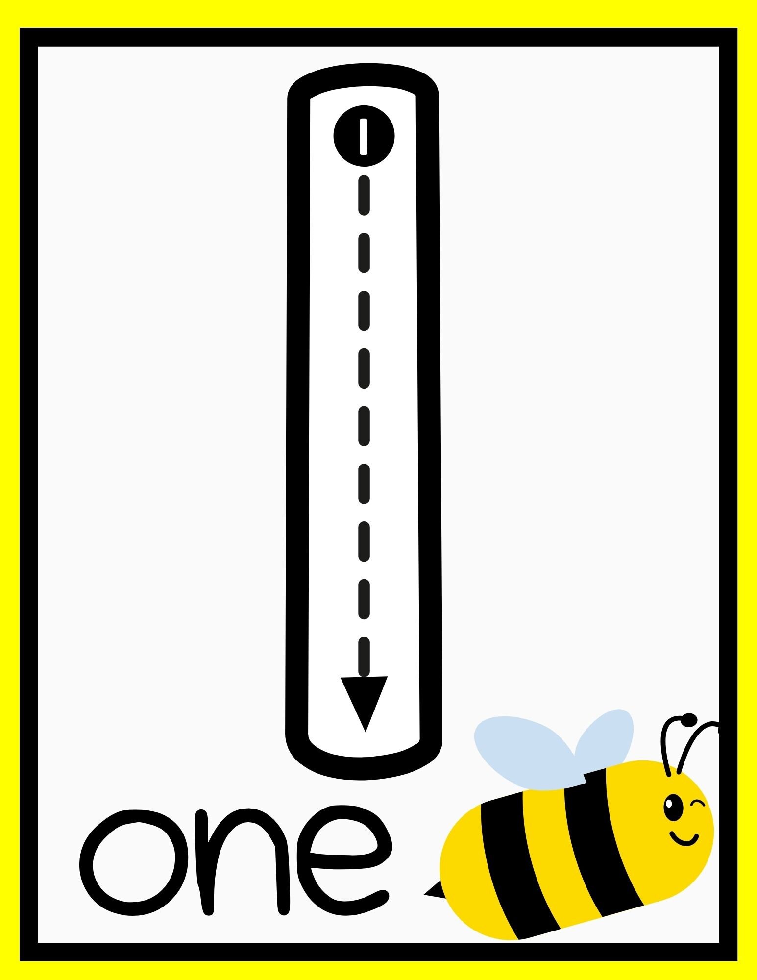 Bee Themed Number Poster Set - Etsy