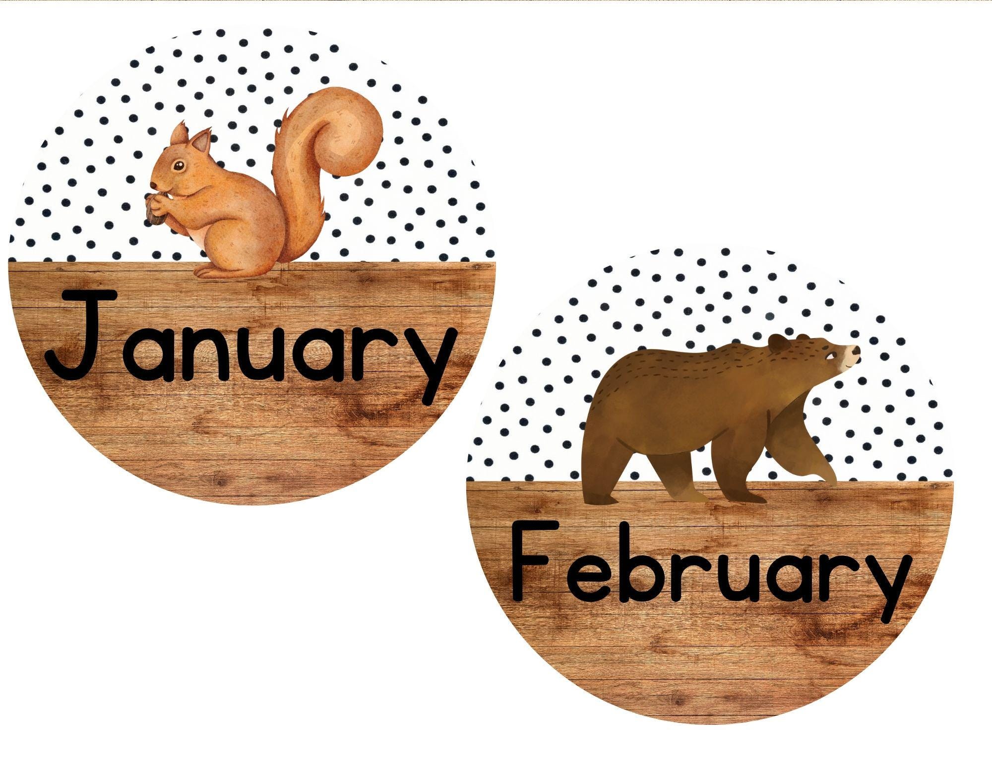 Woodland Themed Class Birthday Chart - Etsy