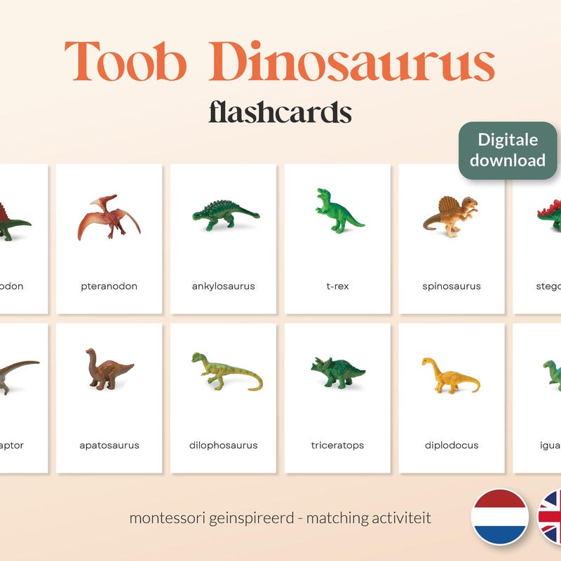 Montessori Dinosaur - Etsy