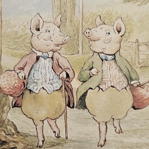 Beatrix Potter, the Tale of Peter Rabbit, Pigs, 1991 Vintage Postcard ...