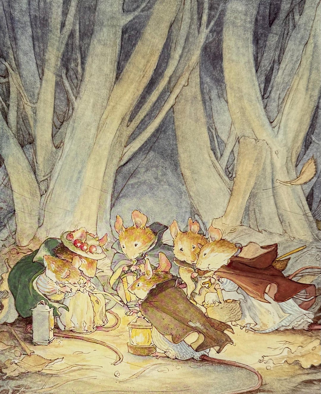 Brambly Hedge, Harvest Mice, Mouse, 1999 Vintage Book Print, Bookplate ...