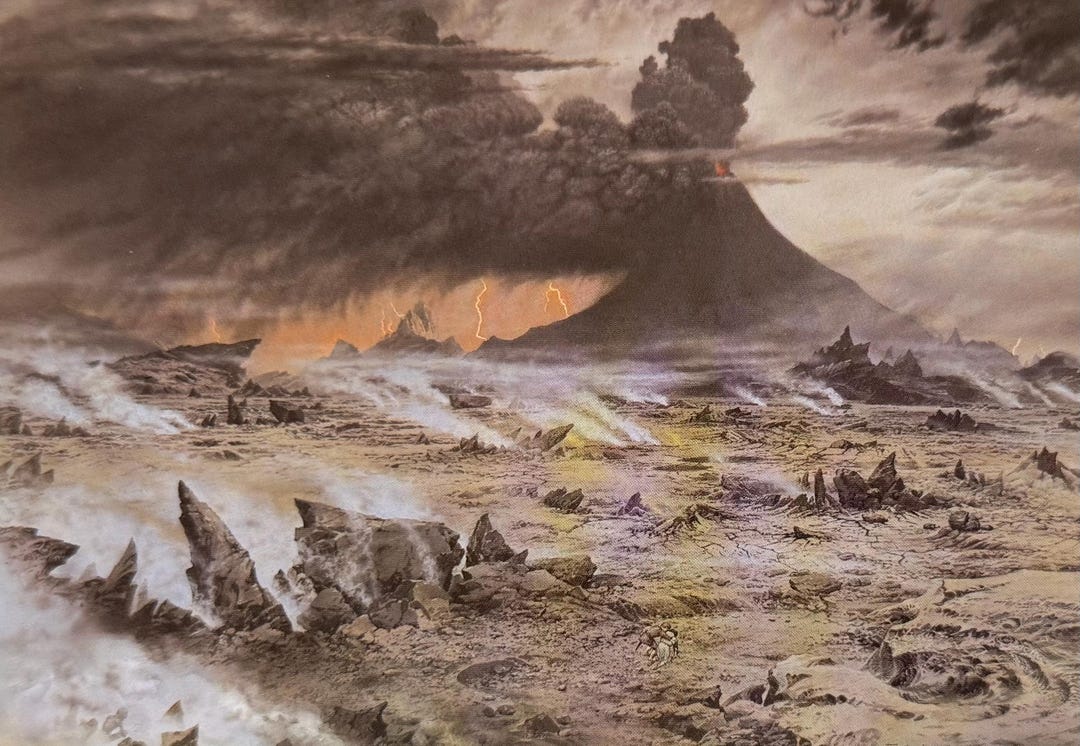 Across Gorgoroth, Tolkien, Lord of the Rings, Hobbit, Fantasy Art, 2000 ...