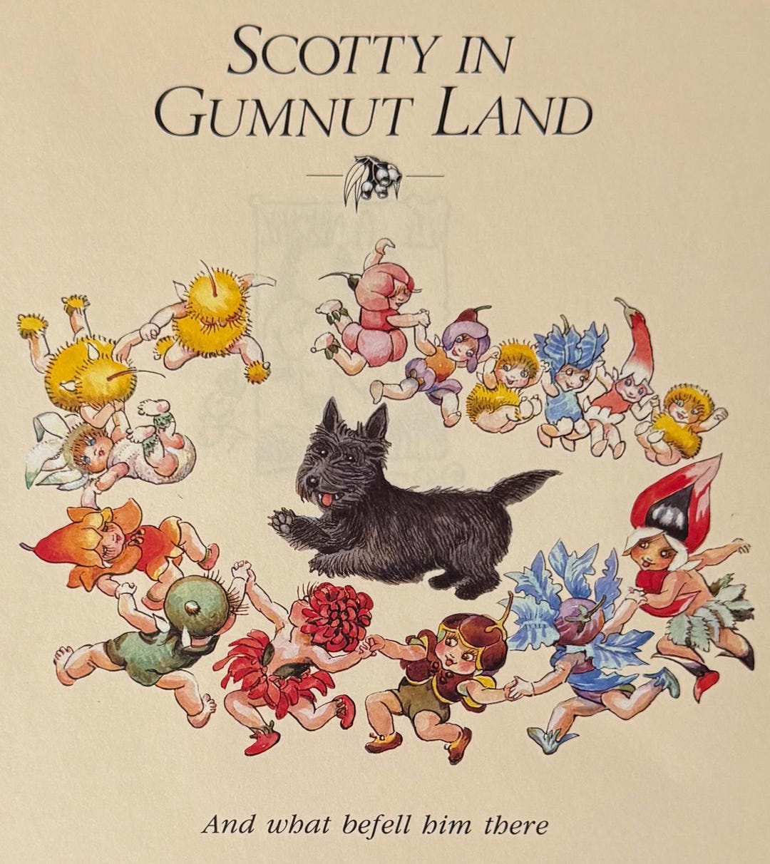 Gumnut Babies, May Gibbs, Scotty in Gumnut Land, Dog, Australian Bush ...