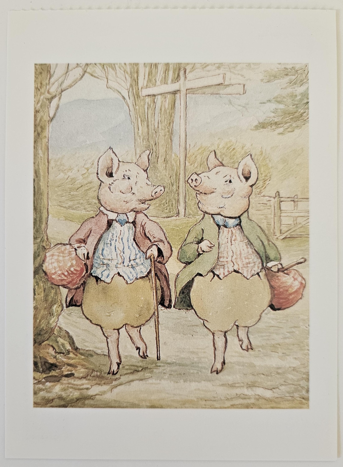 Beatrix Potter, the Tale of Peter Rabbit, Pigs, 1991 Vintage Postcard ...