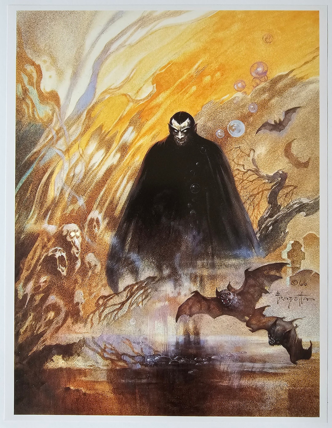 Frank Frazetta, Dracula, Vampire, Bats, Horror, Fantasy Art, 1999 ...