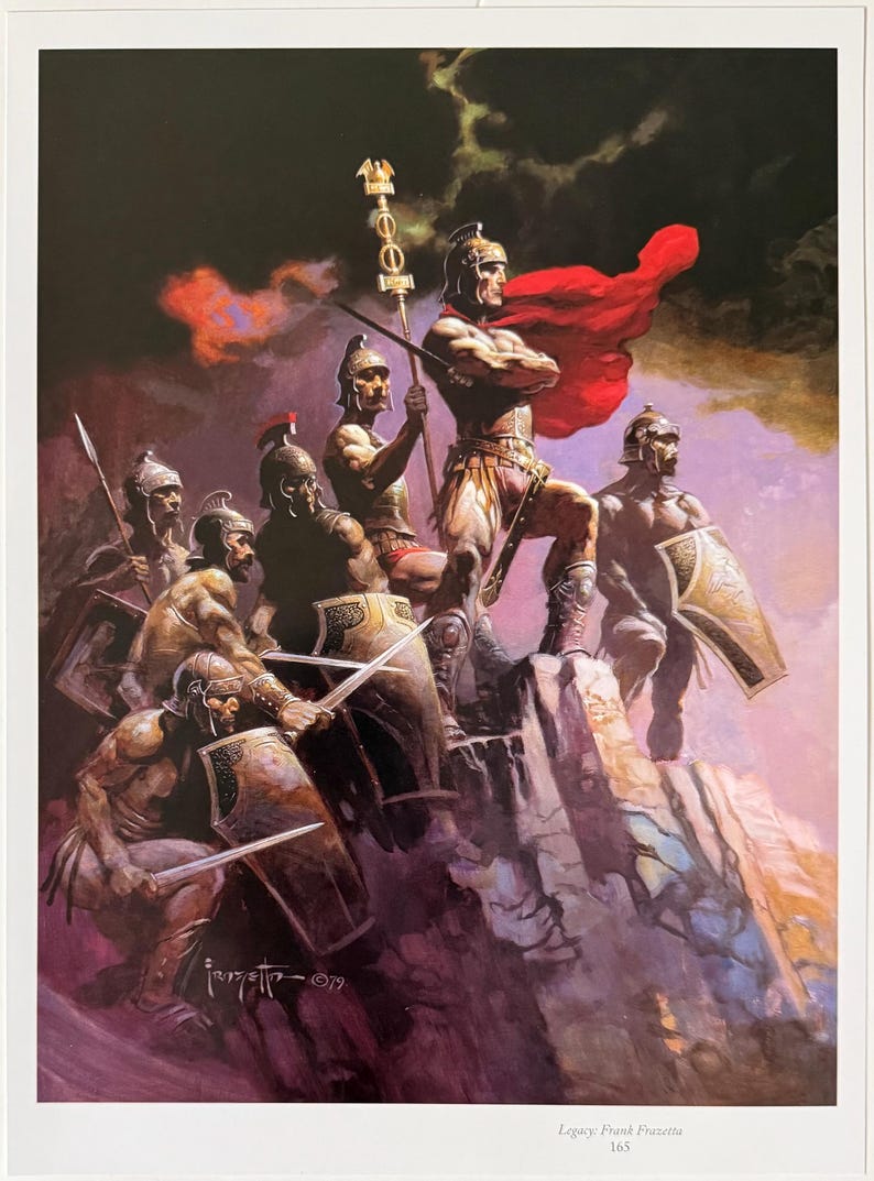 Frank Frazetta, Roman Soldiers, Warriors, Fantasy Art, 1999 Vintage ...