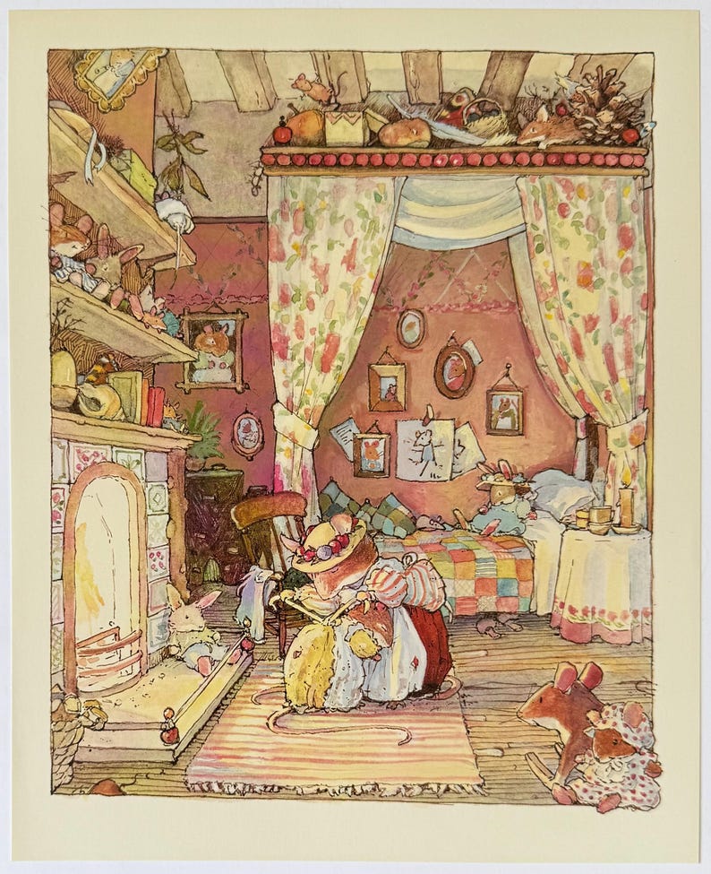 Brambly Hedge, Mice, 1999 Vintage Book Print, Bookplate - Etsy