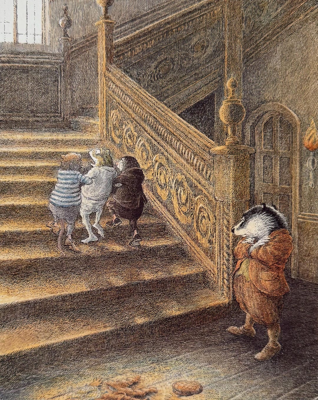 The Wind in the Willows, Mr Toad, Ratty Mole, Badger, Walking up Stairs ...