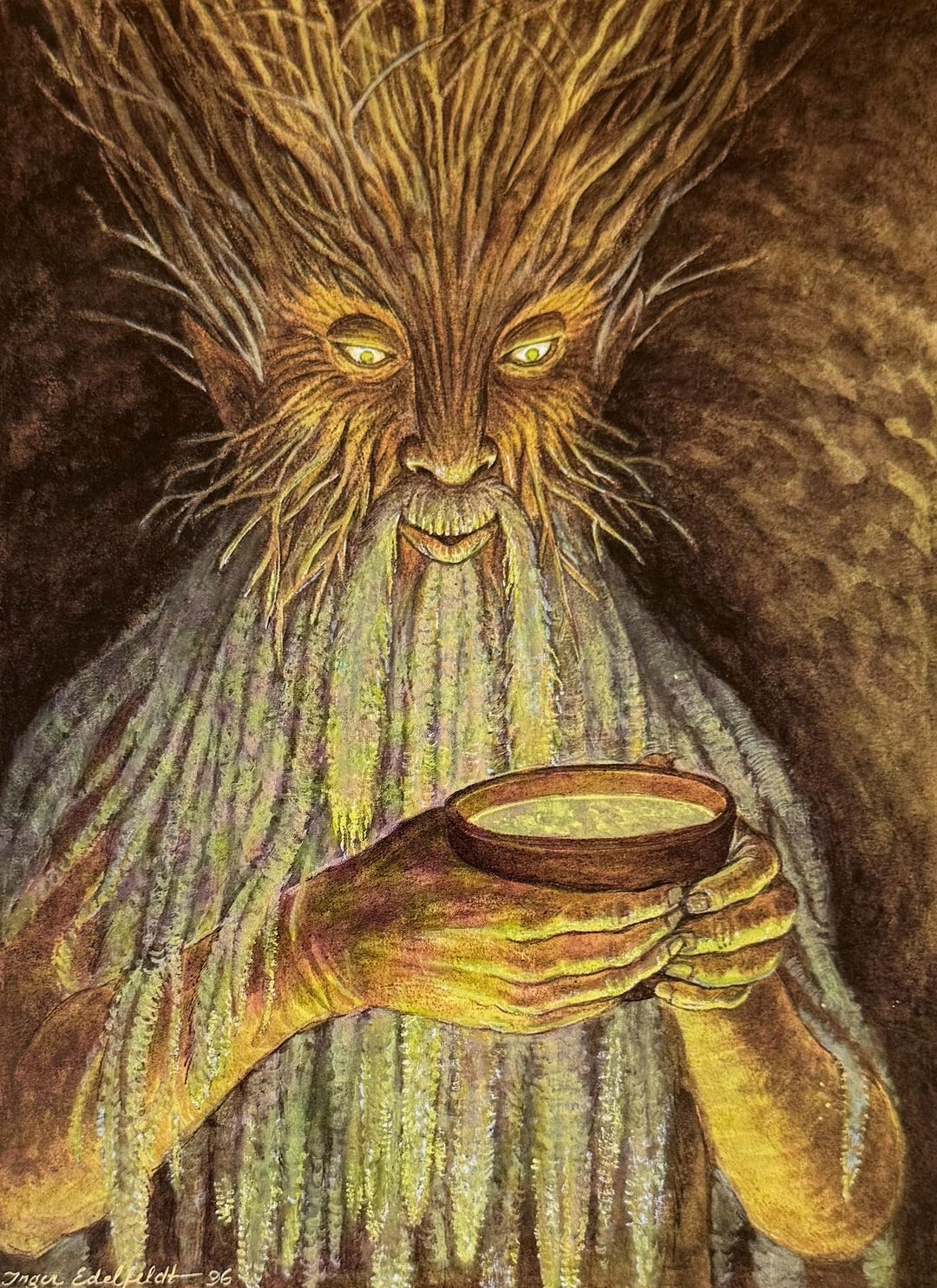 Treebeard Holding Bowl, Tolkien, Lord of the Rings, the Hobbit, Fantasy ...
