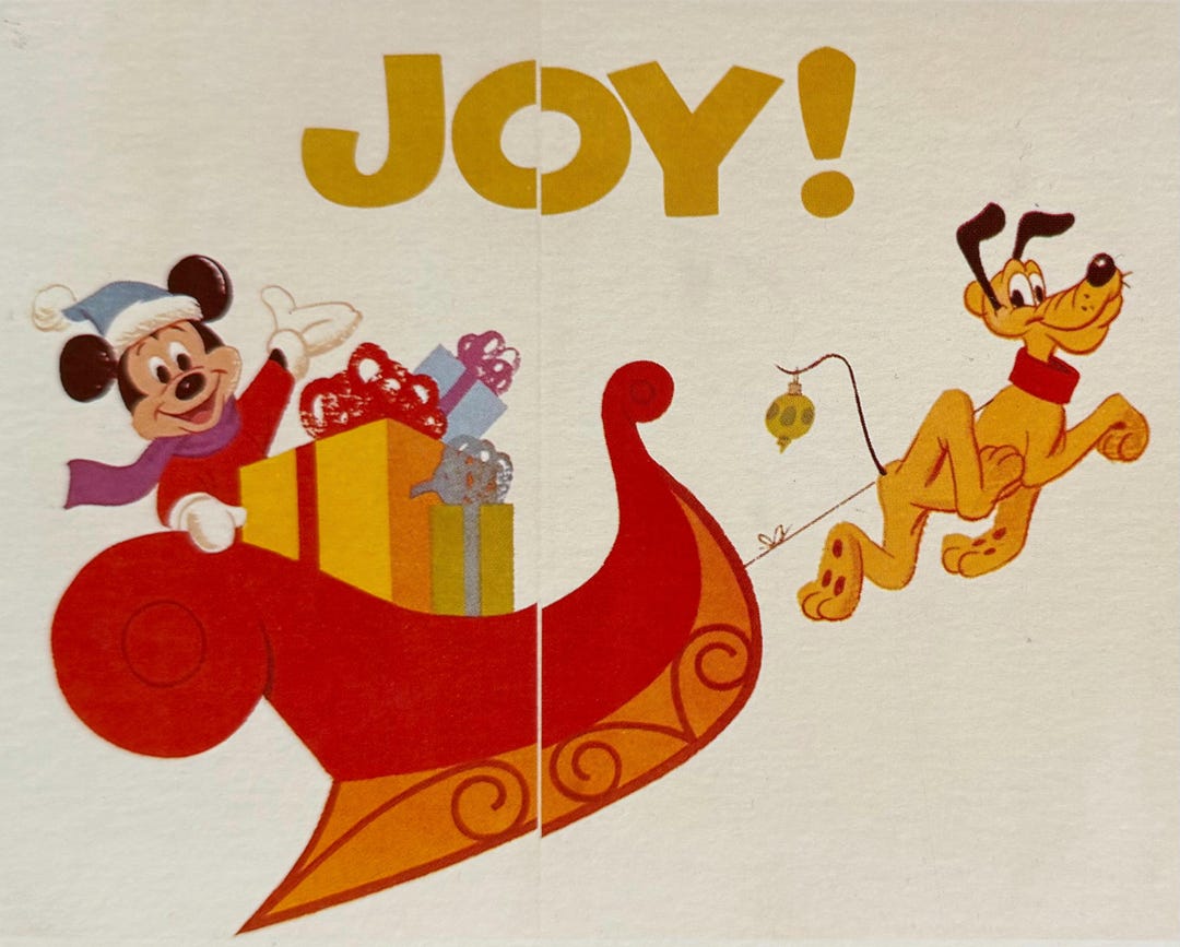 Disney, Mickey Mouse, Pluto the Dog, Santa Slay, Christmas, 1991 ...