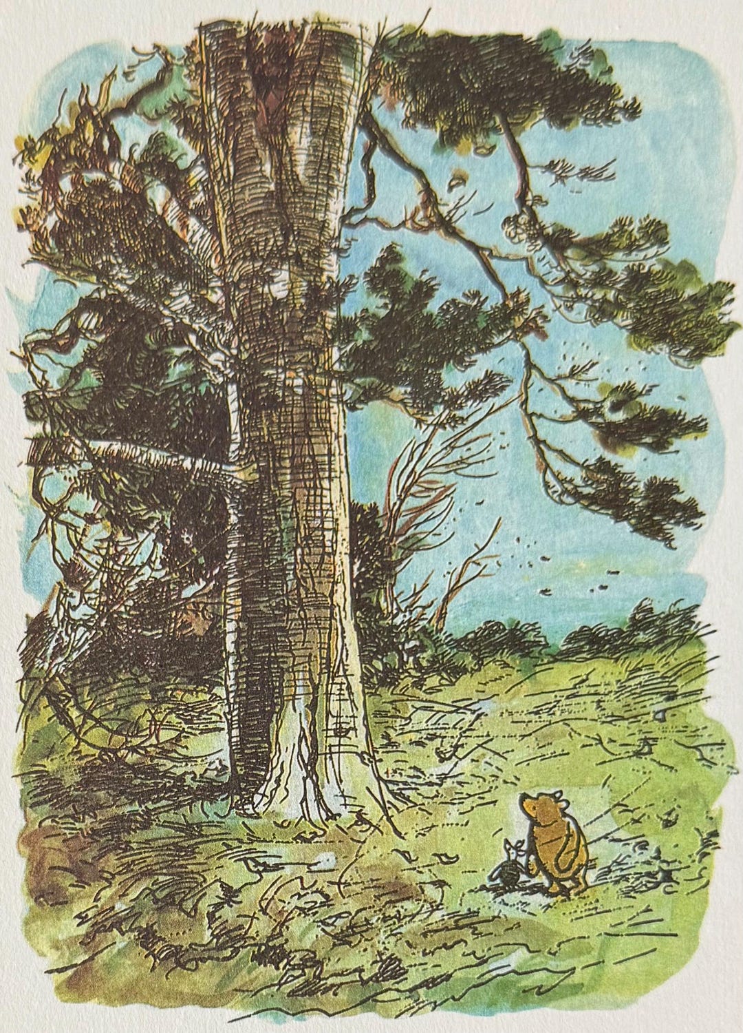 Winnie the Pooh, Piglet, Disney, 2001 Vintage Book Print, Bookplate ...
