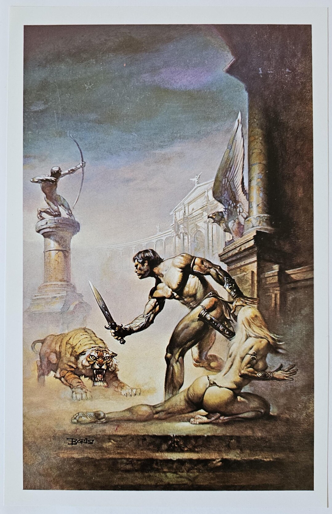 Boris Vallejo, Barbarian, Tiger, Fantasy Art, Science Fiction, 1979 ...