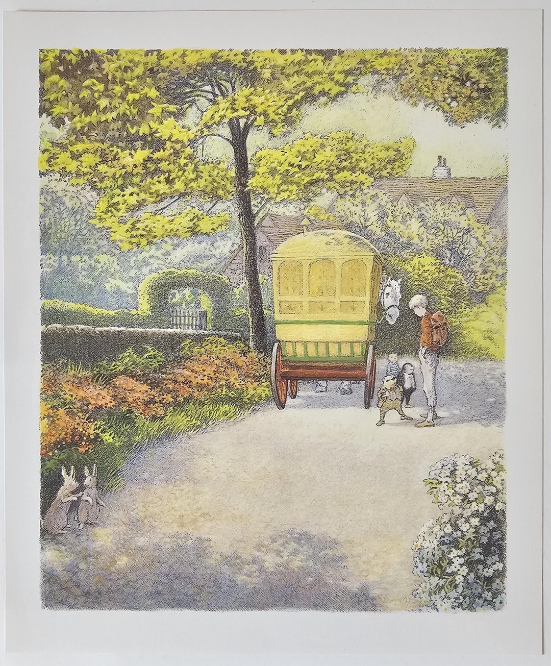 The Wind in the Willows, Mole, Badger, Ratty, White Horse and Cart ...