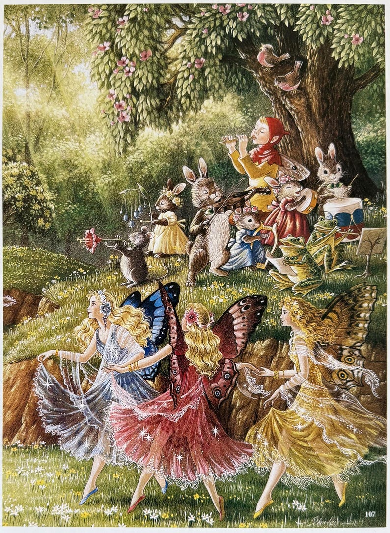 Shirley Barber, Faeries, Fairy, Fairies Dancing, Rabbits, Frogs, Mice ...