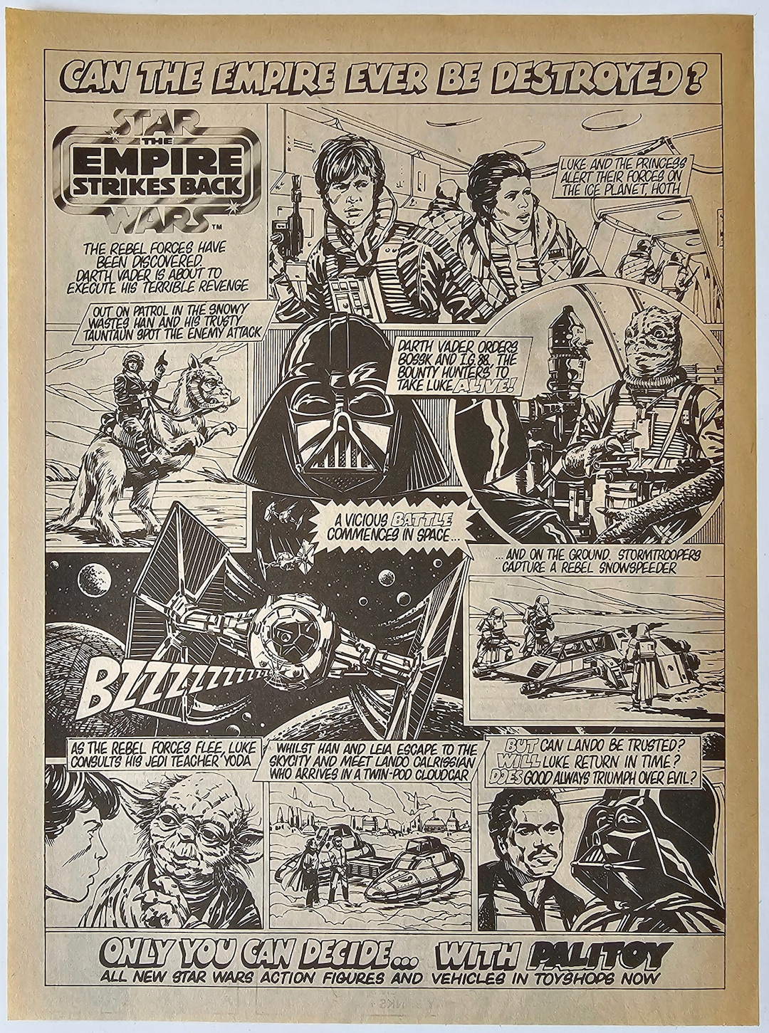 Star Wars, Darth Vader, Princess Leia, Luke Skywalker, Palitoy, 1980 ...