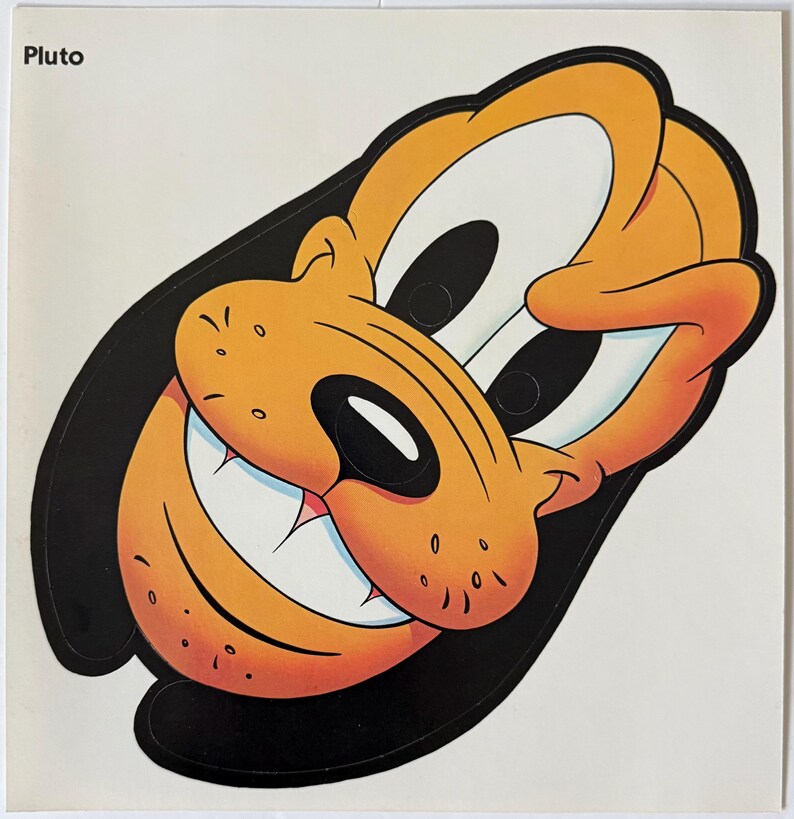 Disney, 1985 Vintage Pluto the Dog Punch-out Mask (light Card) - Etsy