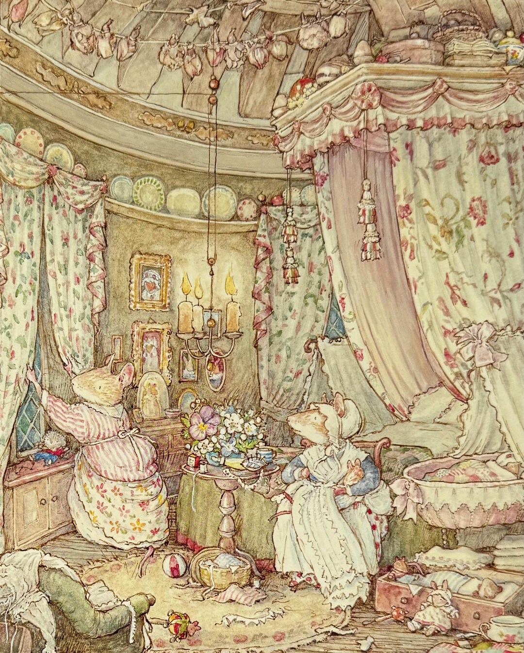 Brambly Hedge, Poppy and Lady Woodmouse, Nursey, Babies, Mouse, Mice ...