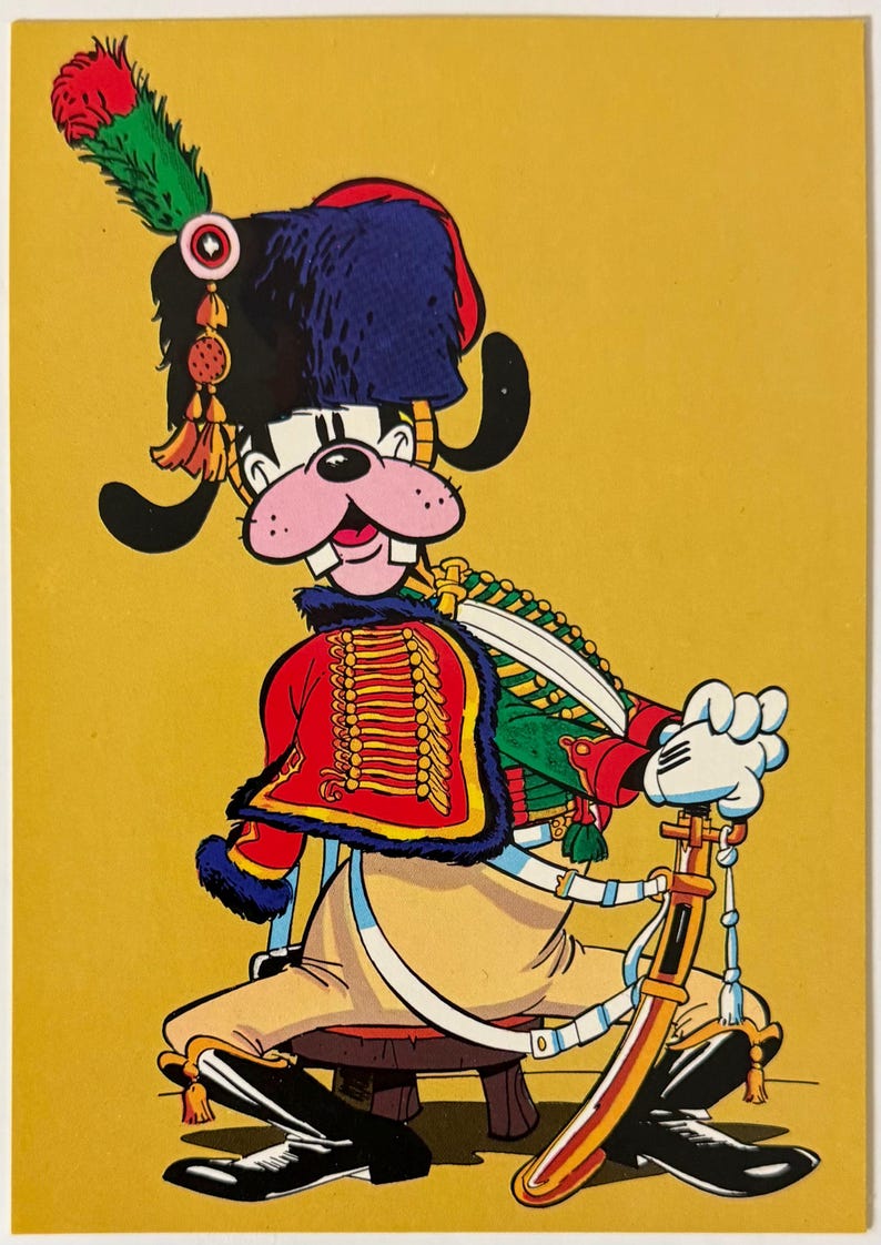 Disney, Goofy, Soldier, 1980’s Vintage Postcard - Etsy