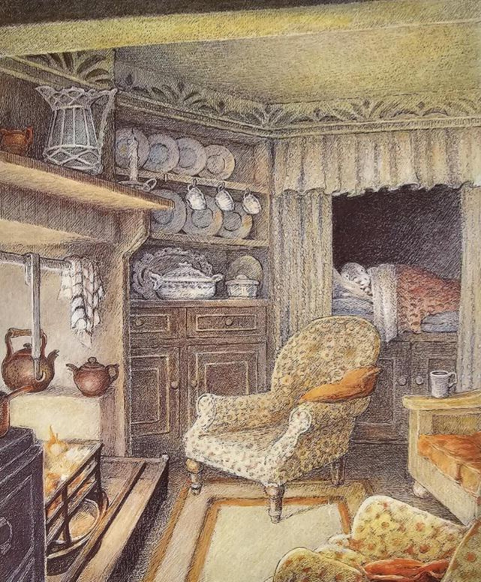 The Wind in the Willows, Sleeping, Inga Moore, 2000 Vintage Book Print ...