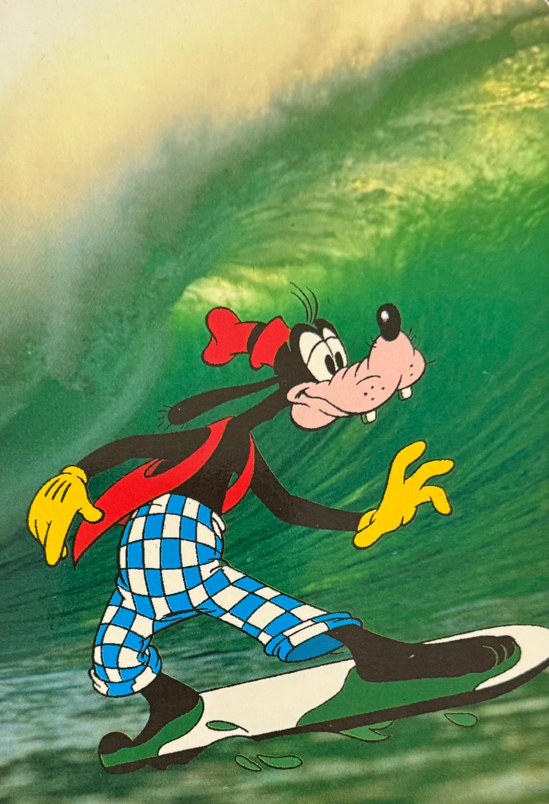 Disney, Goofy Surfing, 1980’s Vintage Postcard - Etsy