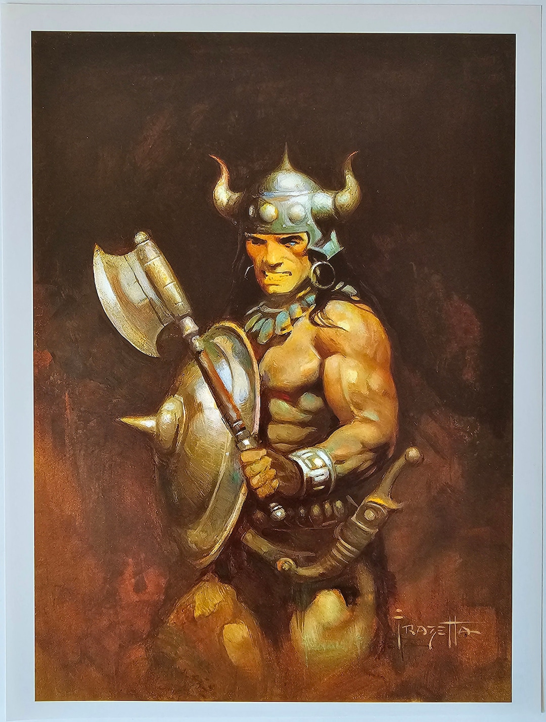 Frank Frazetta, Warrior, Fantasy Art, 1999 Vintage Book Plate, Print - Etsy