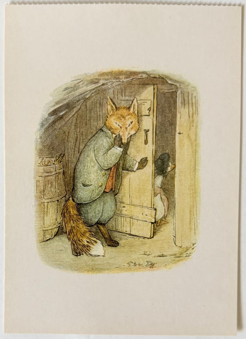 Beatrix Potter, the Tale of Jemima Puddle Duck, Fox, 1990 Vintage ...