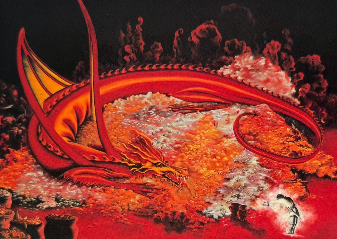 Tolkien, Lord of the Rings, Hobbit, Smaug, Red Dragon, Fantasy Art ...