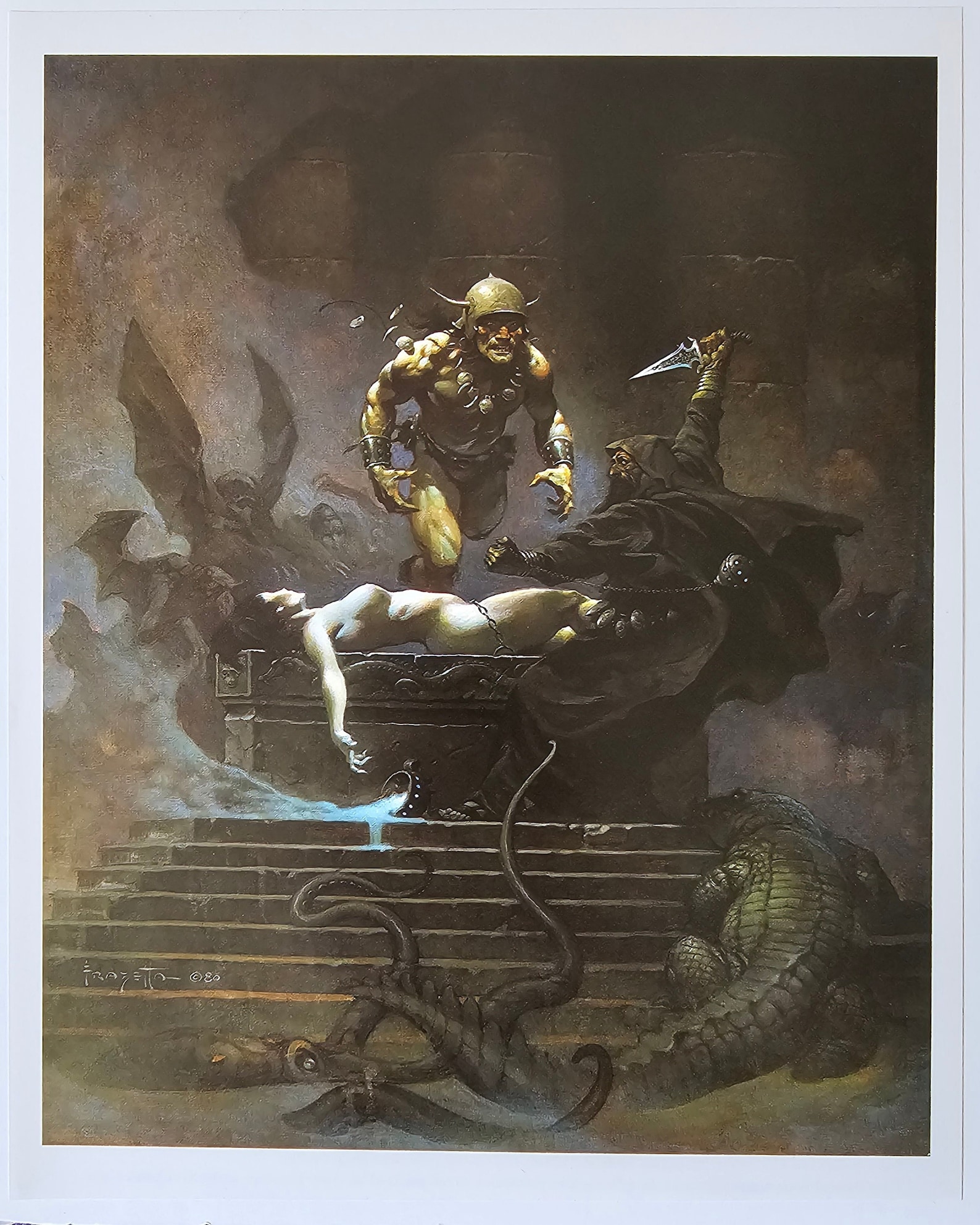 Frank Frazetta, Demons, Fantasy Art, 1999 Vintage Book Plate, Print - Etsy