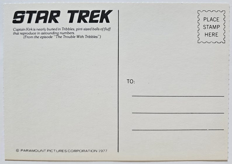Star Trek, the Original Series, Captain Kirk, the Trouble With Tribbles ...