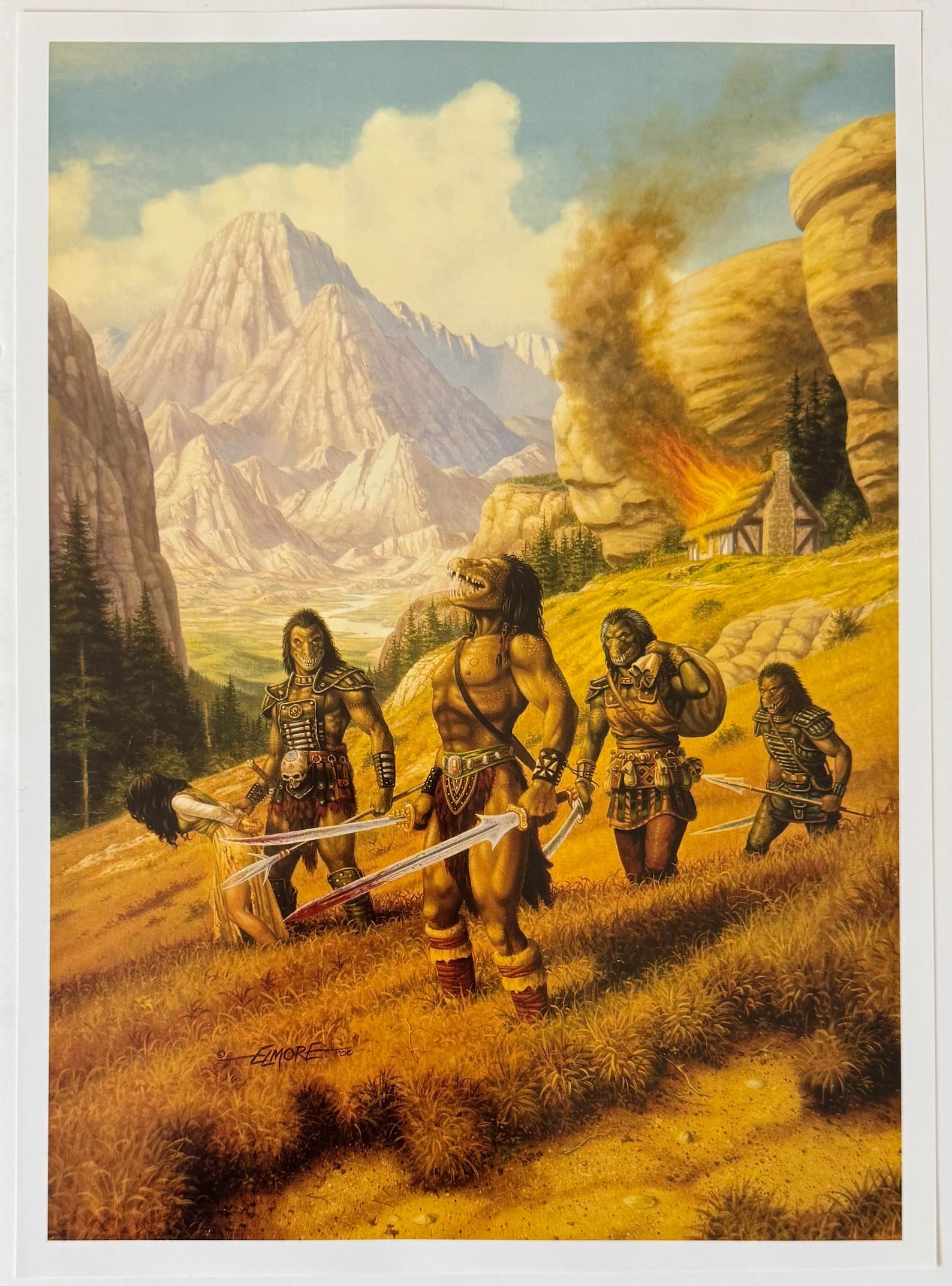 Dungeons and Dragons, Dragonlance, Taan Raiders, Larry Elmore, Fantasy ...