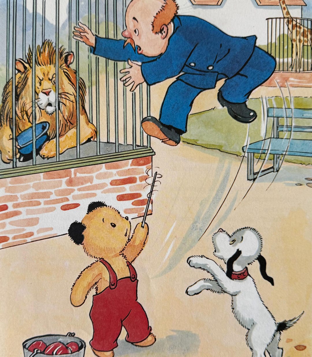 Sooty, Sweep, Lion, Zookeeper, 1984 Vintage Book Print - Etsy