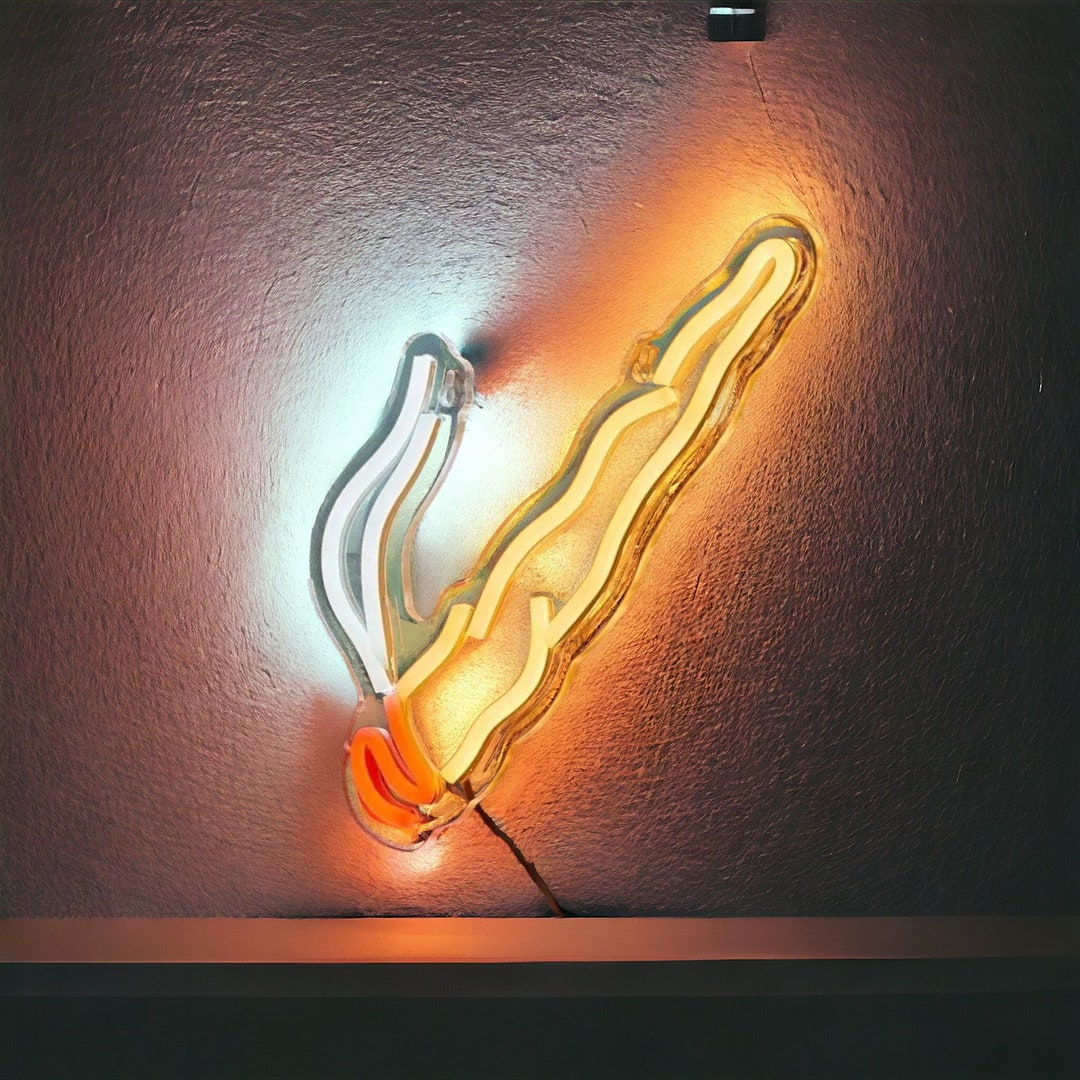 Smoking Neon Sign, Smokers Ambient Neon Sign 5V USB Powered Wall ...