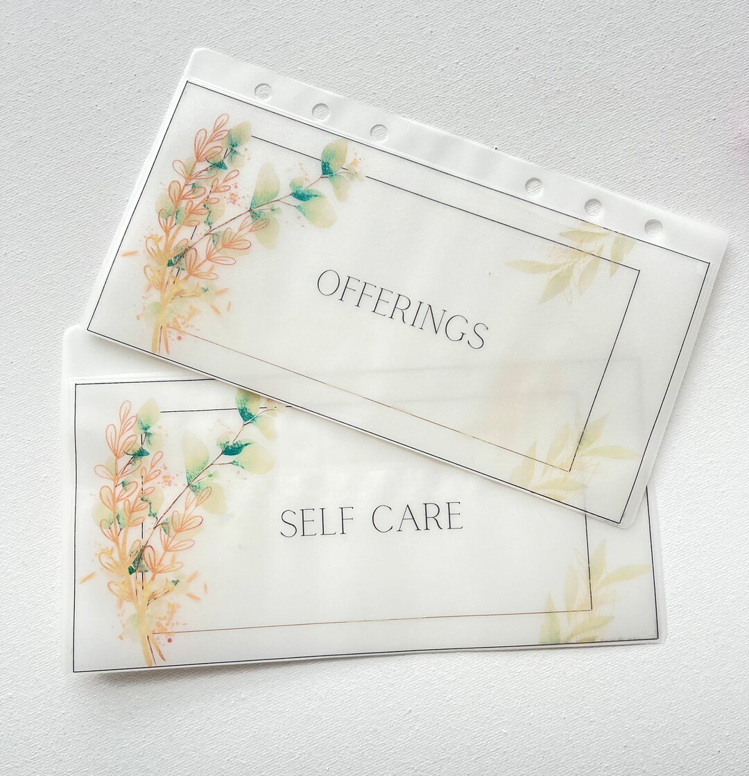 Custom Matte Frosted Floral Cash Envelopes A6 for Budget Cash Stuffing ...