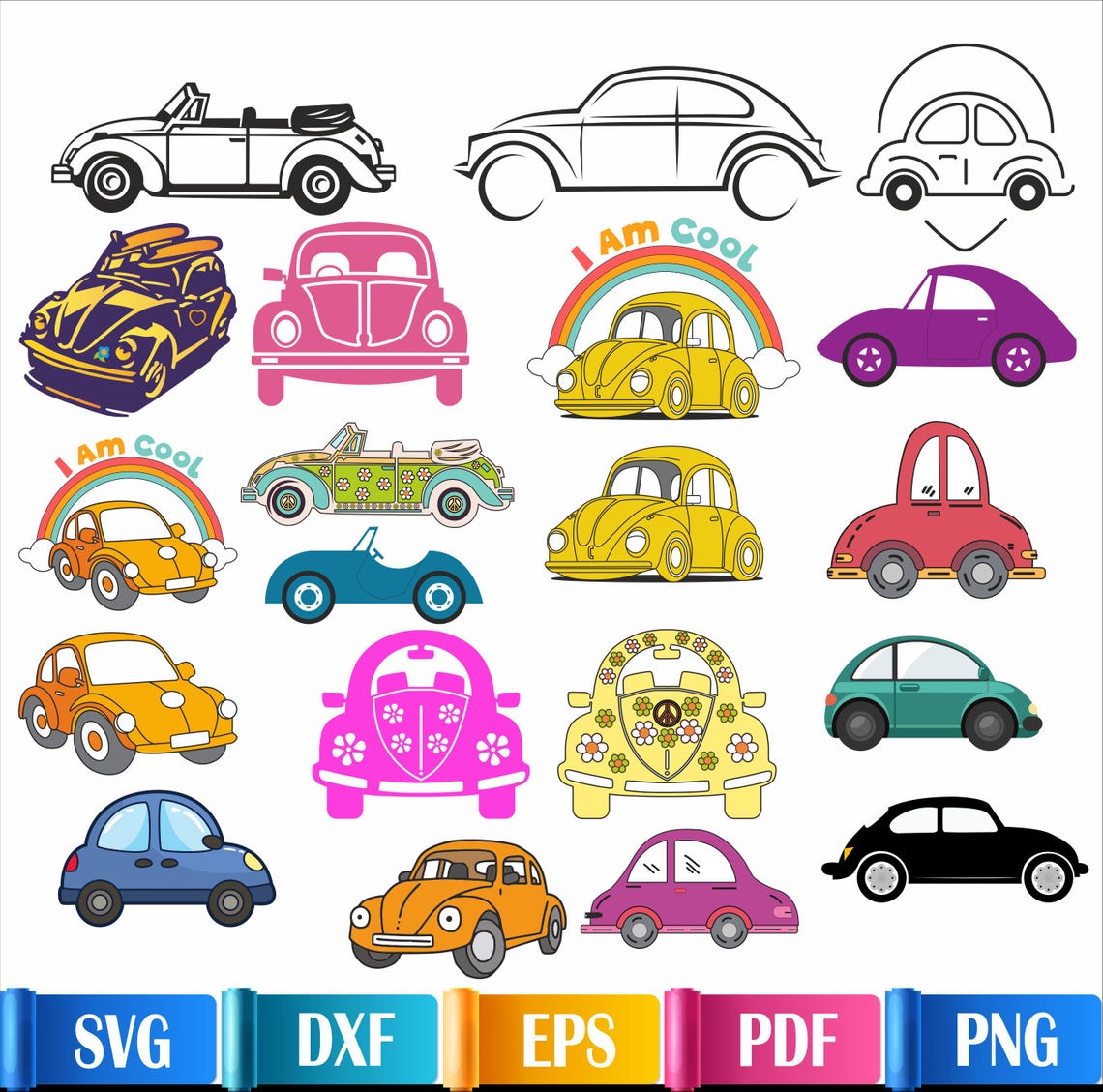 Wolkswagen Beetle Svg, Car Svg, Classic Beetle Svg, Digital Download ...