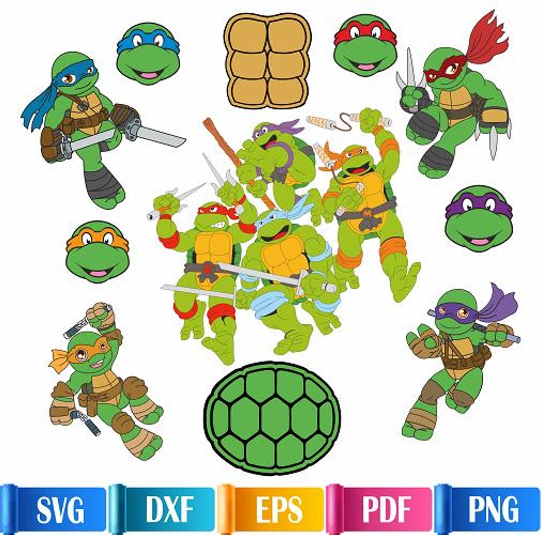 Buy Ninja Turtles Svg Pack, Ninja Turtles Png, Ninja Turtles Clipart ...