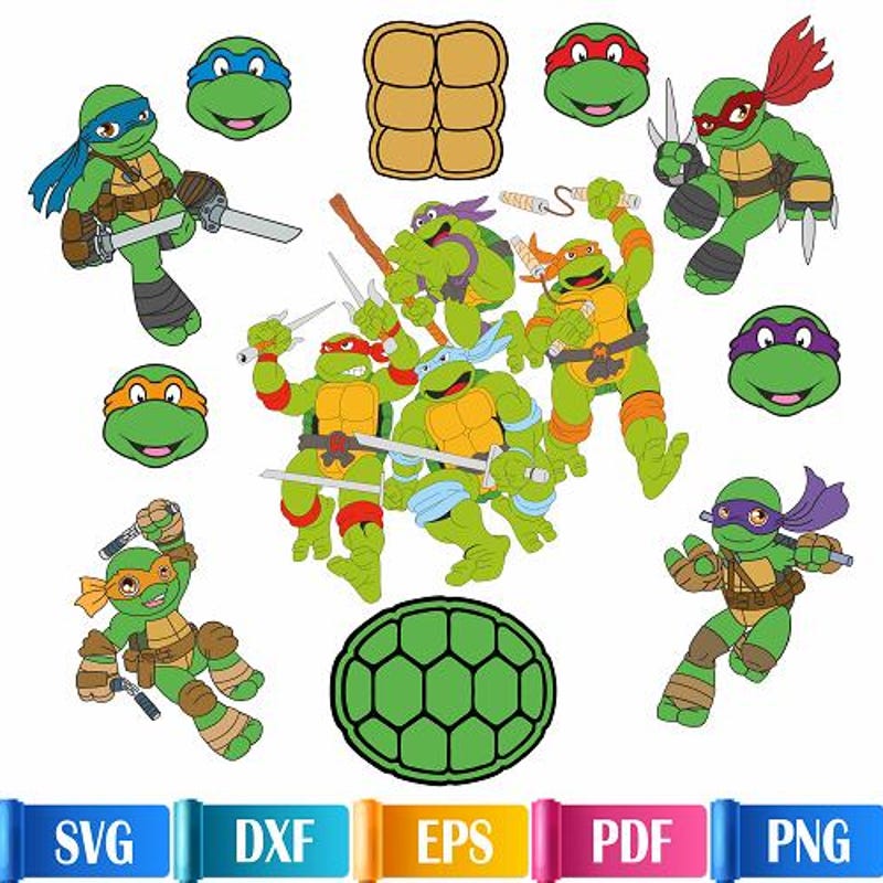 Ninja Turtle Clipart - Etsy